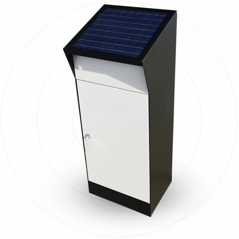 Letter box with solar powered lighting | Metsolar - Custom solar panels ...